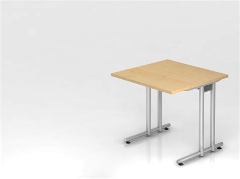 Hammerbacher Schreibtisch C Fu X Cm Ahorn Silber Arbeitsh He Cm