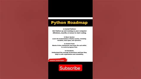 Python Roadmap For Beginners Pythonprogramming Python Beginners Beginner Pythontutorial