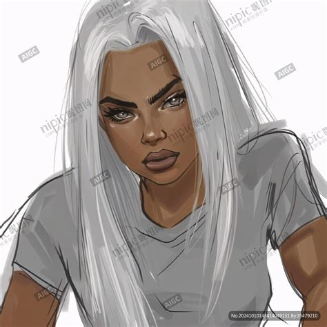 Ai创作图写实人物插画 嘻哈美女卡通形象 人物头像美女插画 数字肖像插画 长头发人物 长黑发插画 酷女孩插画 卡通女孩半身像 插画半身像 女性女人插画 卡通写实人物 卡通长发女性 卡通写实漫画