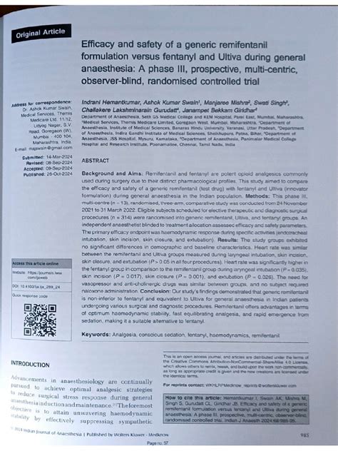 Generic Remifentanil Formulation Vs Fentanyl Pdf