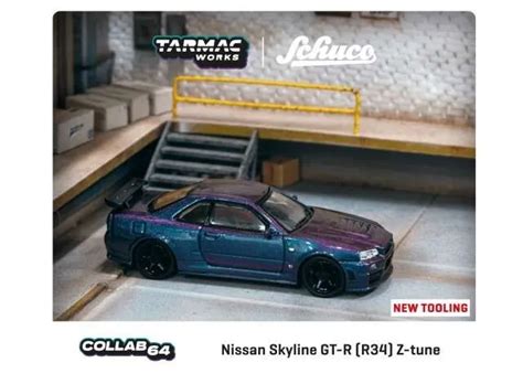 TARMAC WORKS 1 64 Nissan Skyline GT R R34 Z Tune Viola Mezzanotte III