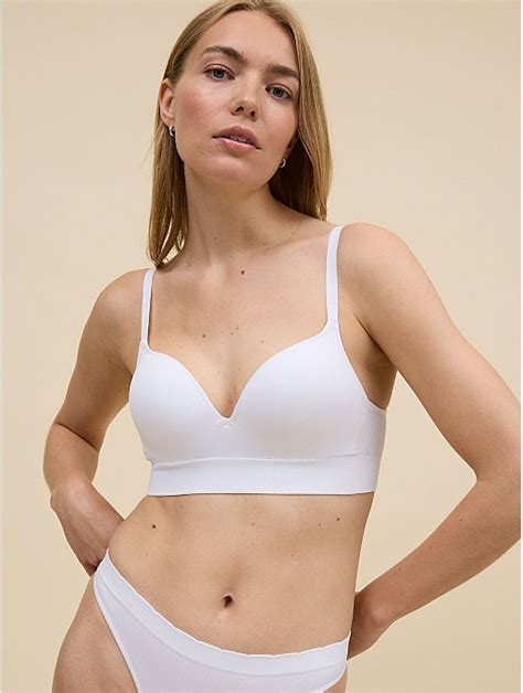 White 2 Sizes Bigger Plunge Bra Women George At Asda