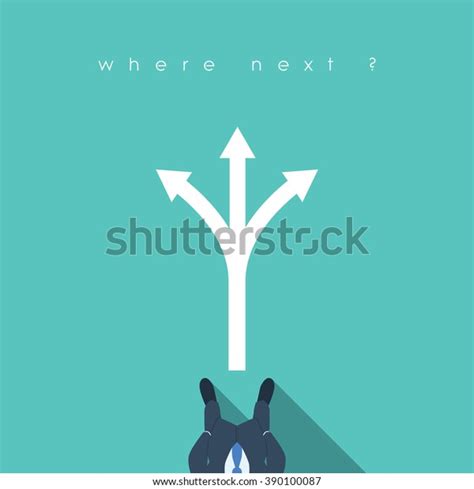 Business Decision Concept Illustration Businessman Standing Stock