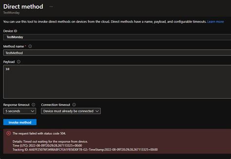 Invoke Device Method Fails After Sixteen Method Calls · Issue 2557