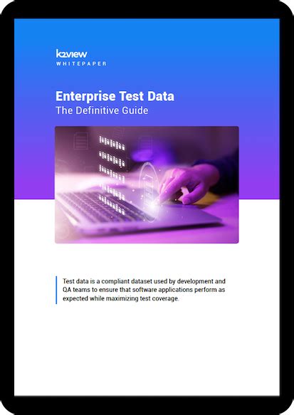 Enterprise Test Data The Definitive Guide