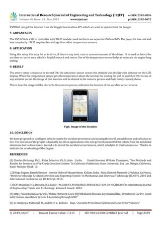 IRJET IoT Based Vehicle Accident Prevention Using Multiple Sensors PDF