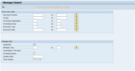 ME A SAP Tcode Message Output RFQs