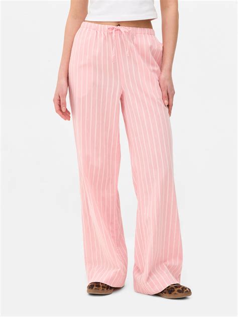Womens Pink Wide Leg Drawstring Pants Primark