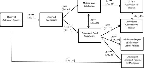 The Structural Model With Standardized Parameter Estimates And 95