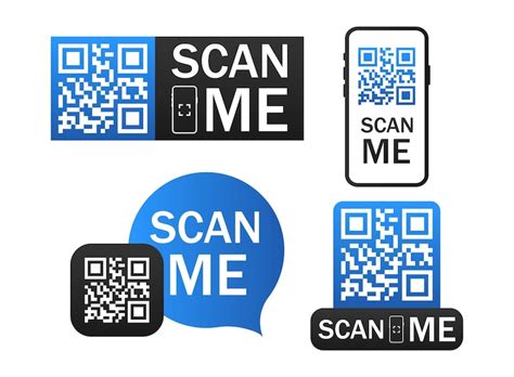 Premium Vector Scan Me Icon With Qr Code Qr Code Scan Icon Set Scan