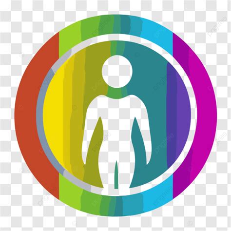 무지개 원 아이콘은 유색인종의 몸을 보여줍니다 벡터 흰색 배경에 인간 상징의 단순한 다채로운 아이콘 그림자 없음 작은 프레임 중앙 Png 일러스트 및 벡터 에 대한