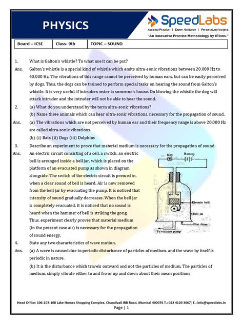propagation of sound waves solved examples solved example icse