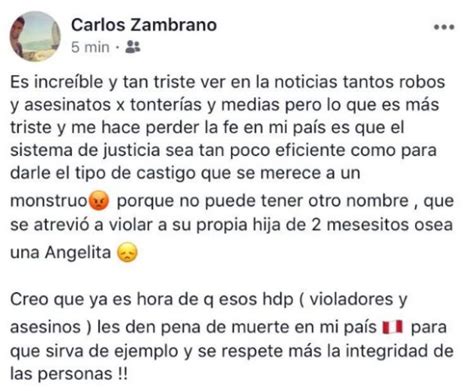 Carlos Zambrano Pidió La Pena De Muerte Para Los Violadores América
