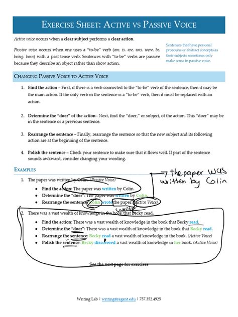 Active And Passive Voice Material Pdf