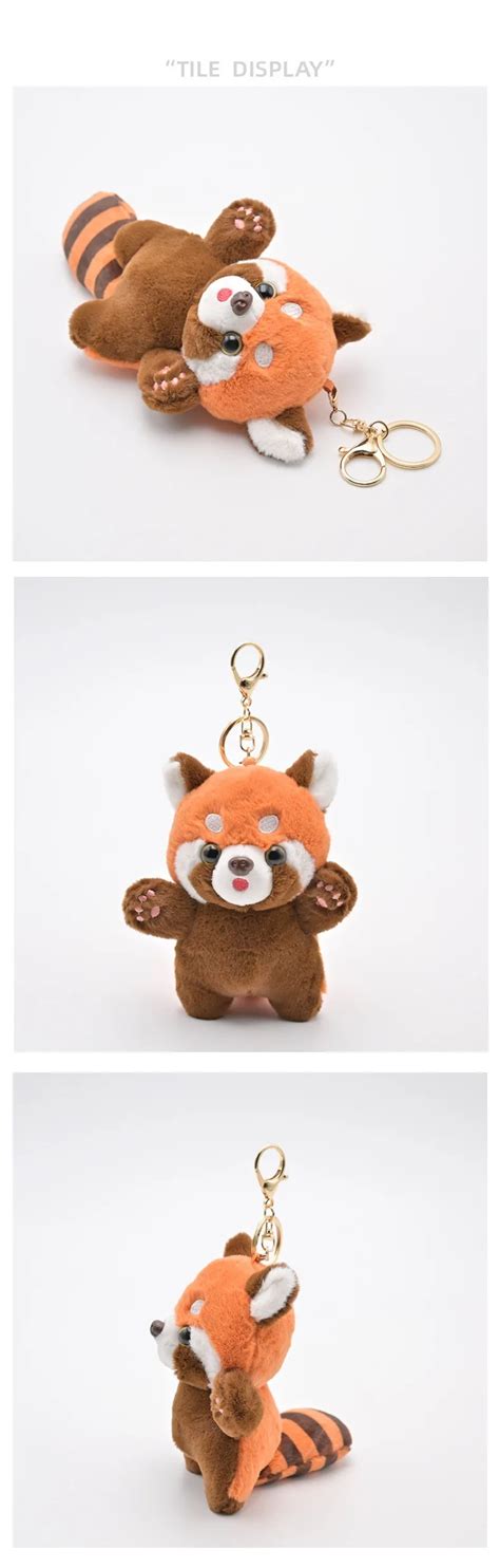 Cute Cartoon Red Panda Keychain Tee Salle