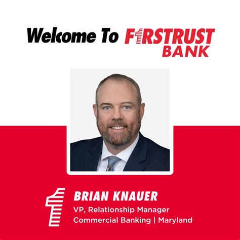 Thrilled To Welcome Brian Knauer To The Maryland Market As Our Newest Commercial Banker At