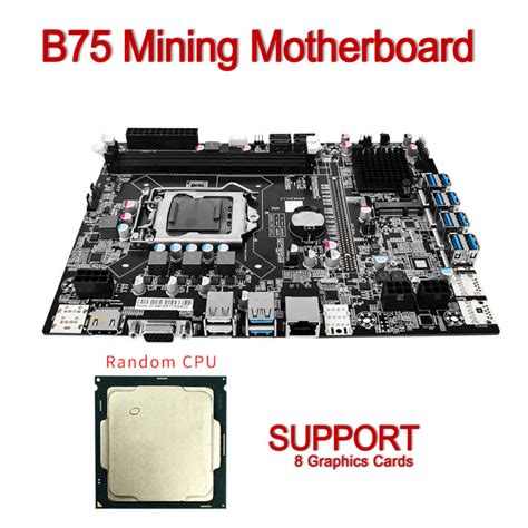 【bartley0】b75 Mining Motherboard 8 Usb 3 0 To Pcie X16 Pci E 16x Lga