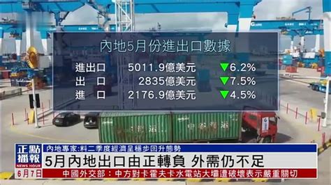 5月内地出口由正转负 外需仍不足 凤凰网视频 凤凰网