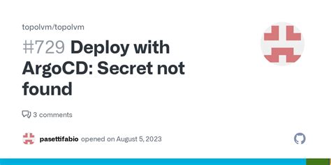 Deploy With Argocd Secret Not Found Issue Topolvm Topolvm