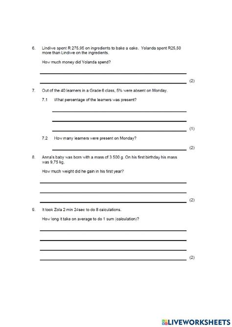 Math Part 1 Worksheet Live Worksheets