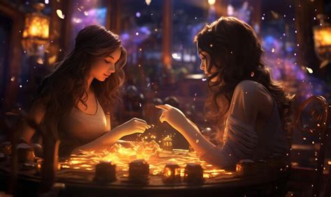Premium Photo Magic Game Room Girls With Magic Wands Spell Books And