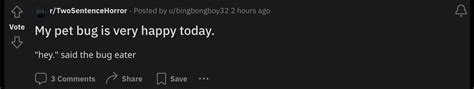 Bug Eater R 2sentence2horror