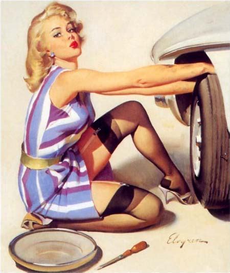 Autographica Gil Elvgren Pin Ups All Car Related Of Course