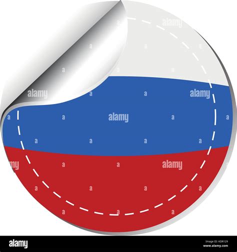 Sticker design for Russia flag illustration Stock Vector Image & Art ...