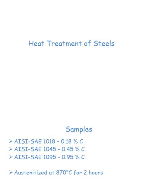 Heat Treatment Lecture Notes Pdf Heat Treating Steel