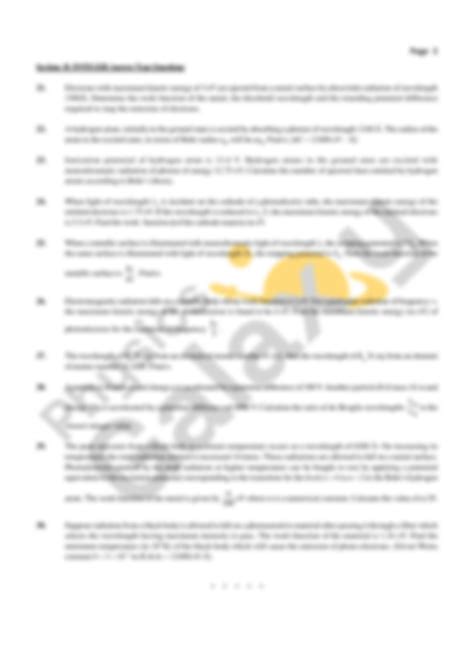 SOLUTION Mock Jee Main Practice Test Atomic Physics Photoelectric