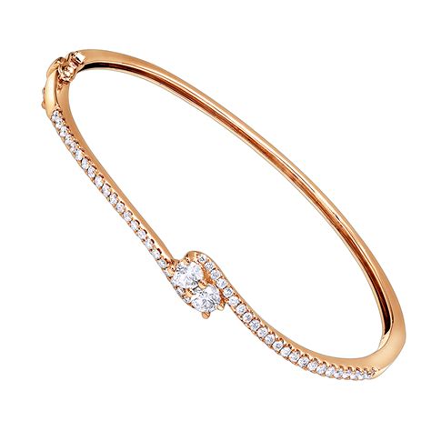 Love And Friendship Womens Diamond Bangle Bracelet 14k Gold 11ct