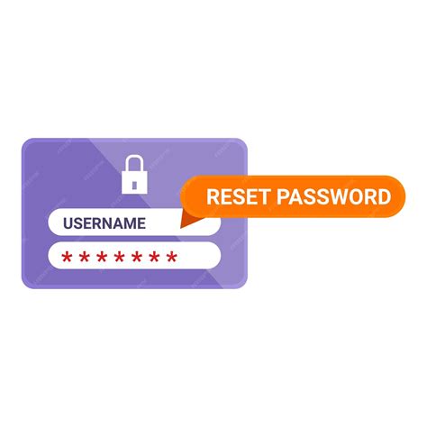 Premium Vector Reset Password Form Showing Cybersecurity Concept