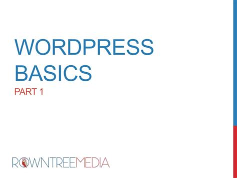 Wordpress Beginners Course Part 1 Pdf