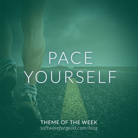 Pace Yourself Software For Good