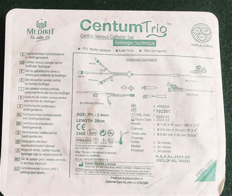 Central Venous Catheter Cvc Kit At ₹ 500piece Chengalpattu Id