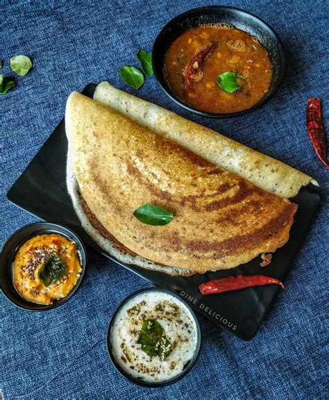 Homemade Dosa Recipe With Sambar And Chutney