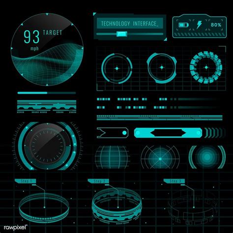 Velocity Technology Interface Template Design Elements Vector