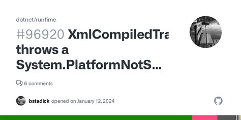 Xmlcompiledtransformload Throws A Systemplatformnotsupportedexception On Ios With Net 8