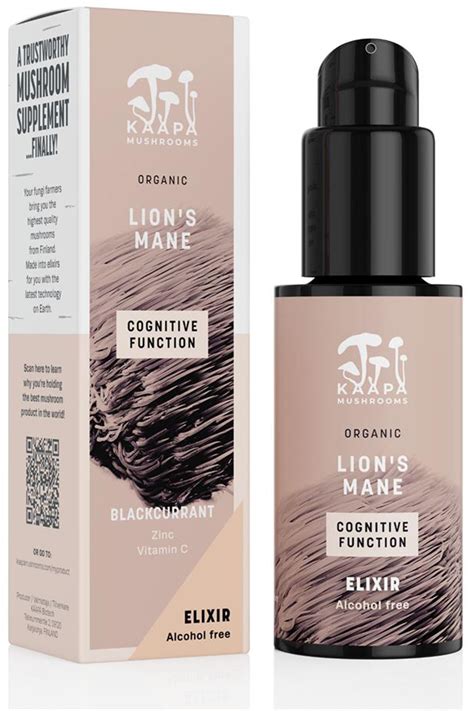 Organic Lions Mane Elixir Alcohol Free 50ml Kaapa Mushrooms