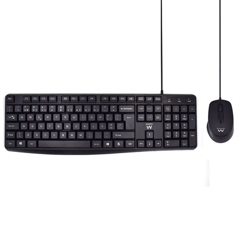 Keyboard And Mouse Set With Quiet Typing Pt Layout Ewent Eminent