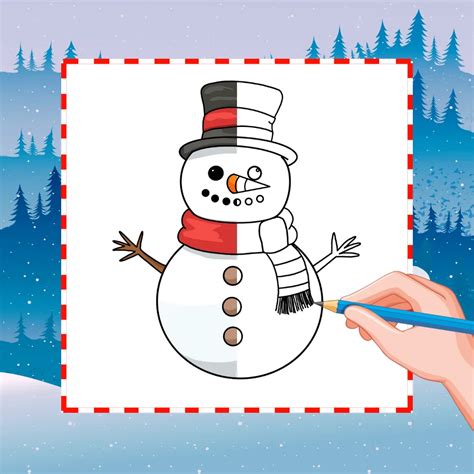 How To Draw Snowman Nose