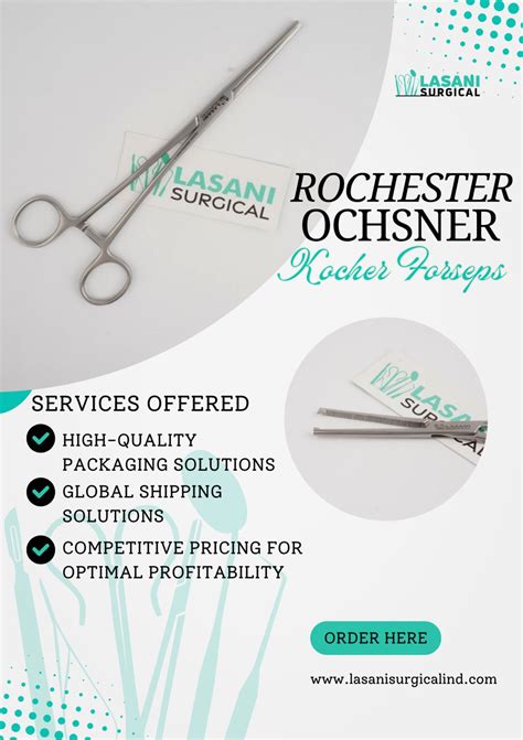 Rochester Oschner Kocher Forceps Precision And Reliability In Surgical