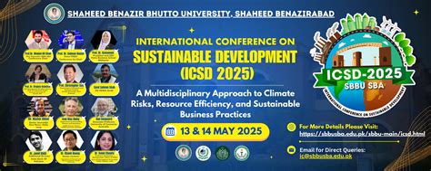 International Conference On Sustainable Development Icsd 2025 Shaheed