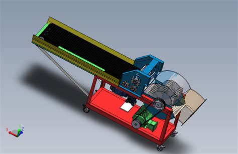 秸秆粉碎机三维模型solidworks 2015模型图纸下载 懒石网