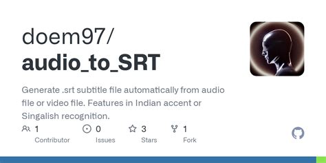 GitHub Doem97 Audio To SRT Generate Srt Subtitle File Automatically