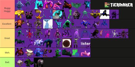 The Ultimate Buggy Huggy Characters Enjoy Tier List Community