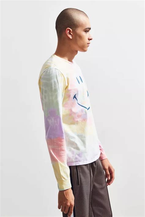 Tie Dye Smile Long Sleeve Tee Urban Outfitters
