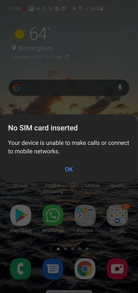 I Keep Getting This No Sim Card Inserted Popup It Fixes Itself If I