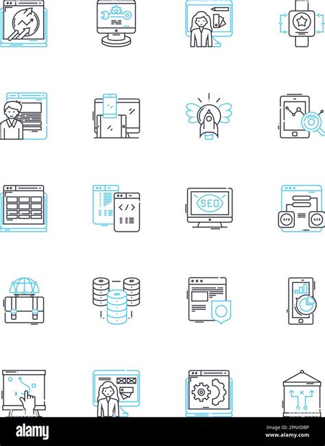 Consumer Targeting Linear Icons Set Demographics Psychographics