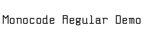 Monocode Regular Demo Font